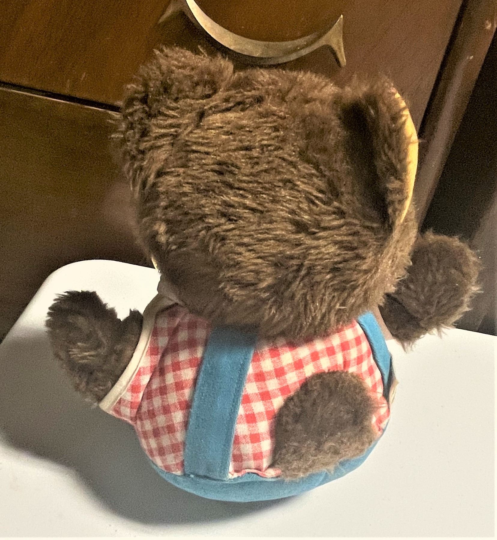 Vintage Fisher Price Bear Rolly Polly Stuffed plush Musical rattle