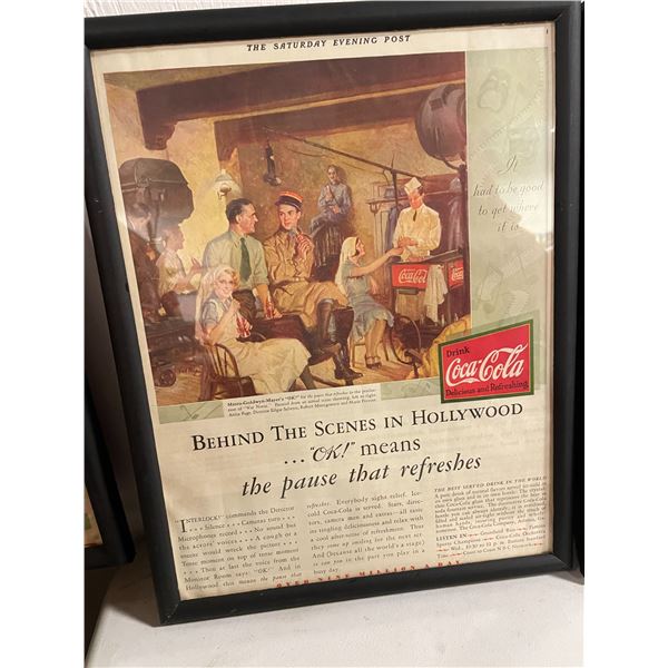Coca Cola Advertising in Frame 13" x 10"