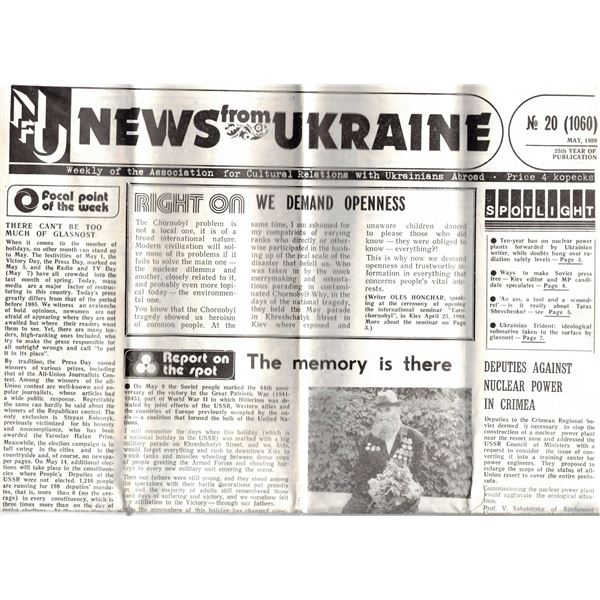 Unread Newspaper from Ukraine 1989