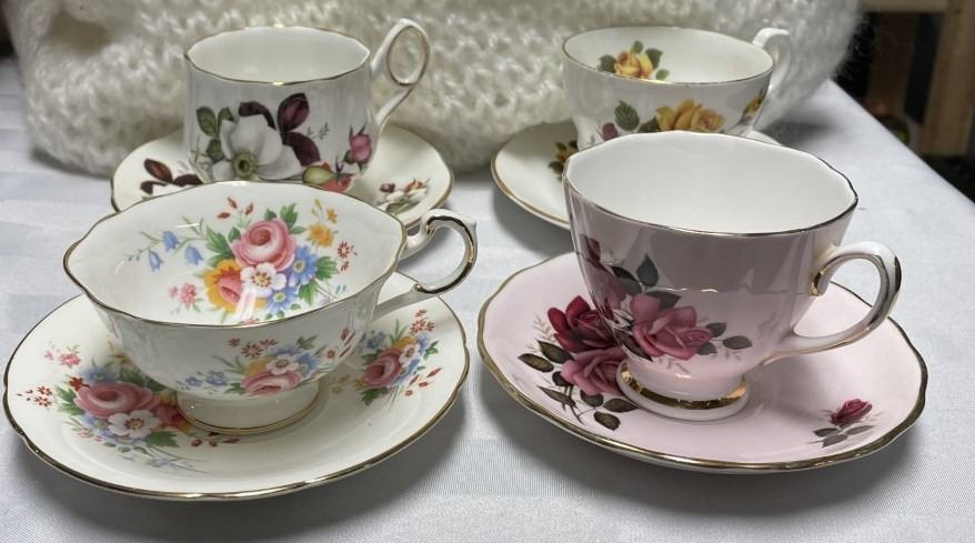 FOUR Tea Cups