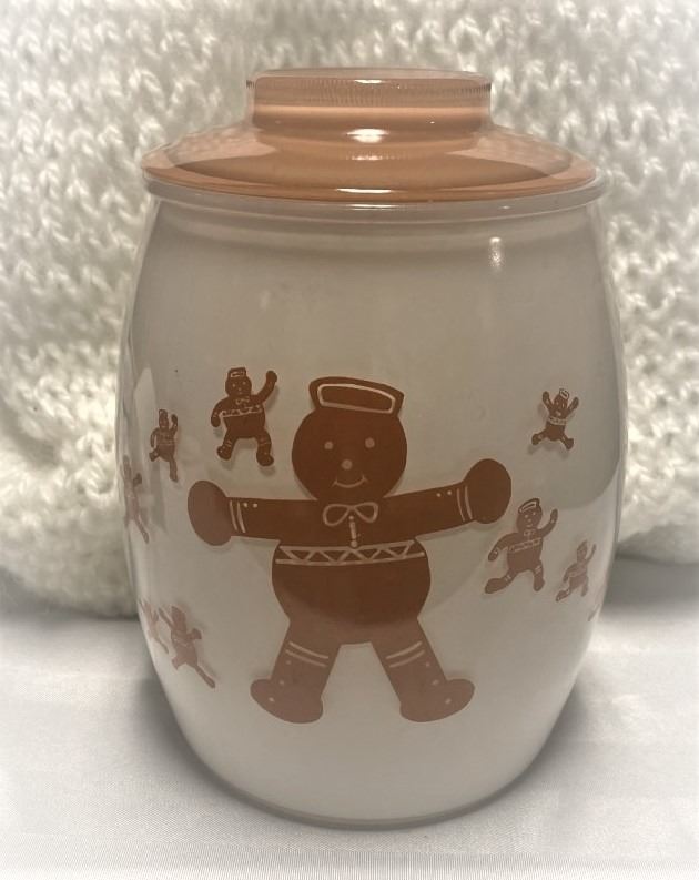 Vintage BARTLETT COLLINS COOKIE JAR WHITE GINGERBREAD MAN