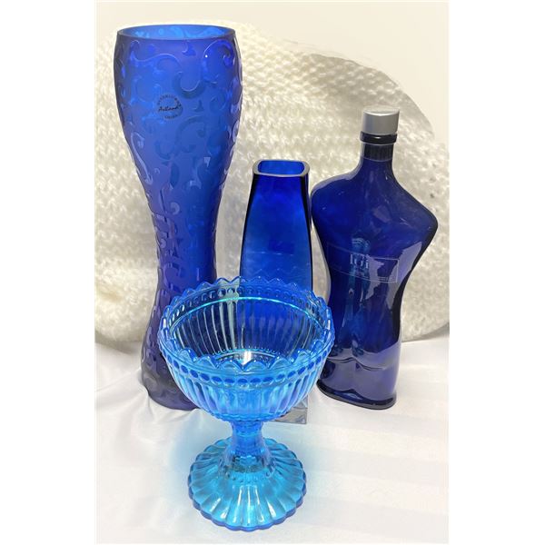 Collection of Blue Glass