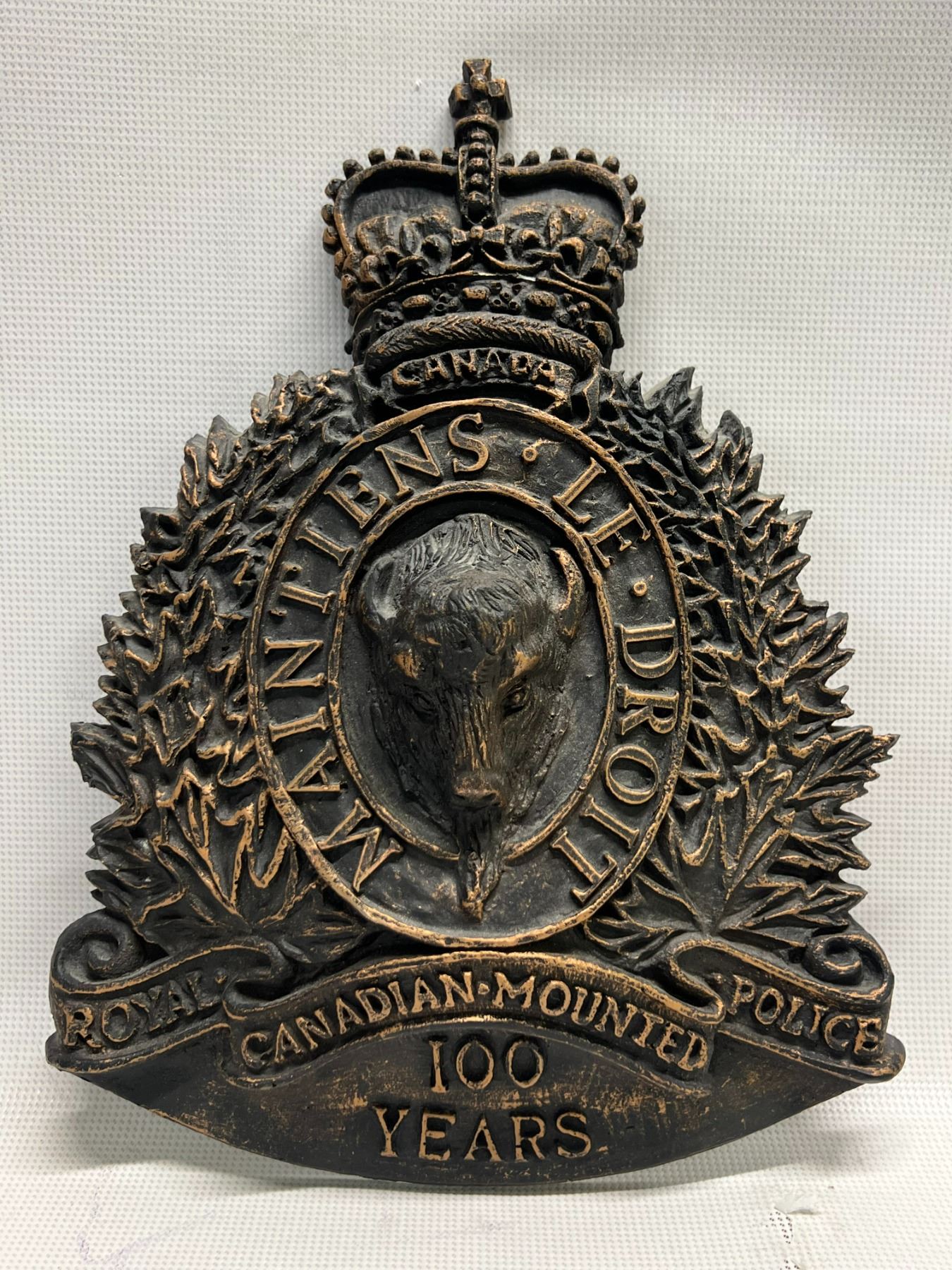 RCMP Royal Canadian Mounted Police 100 Years Resin Wall Plaque (approx ...