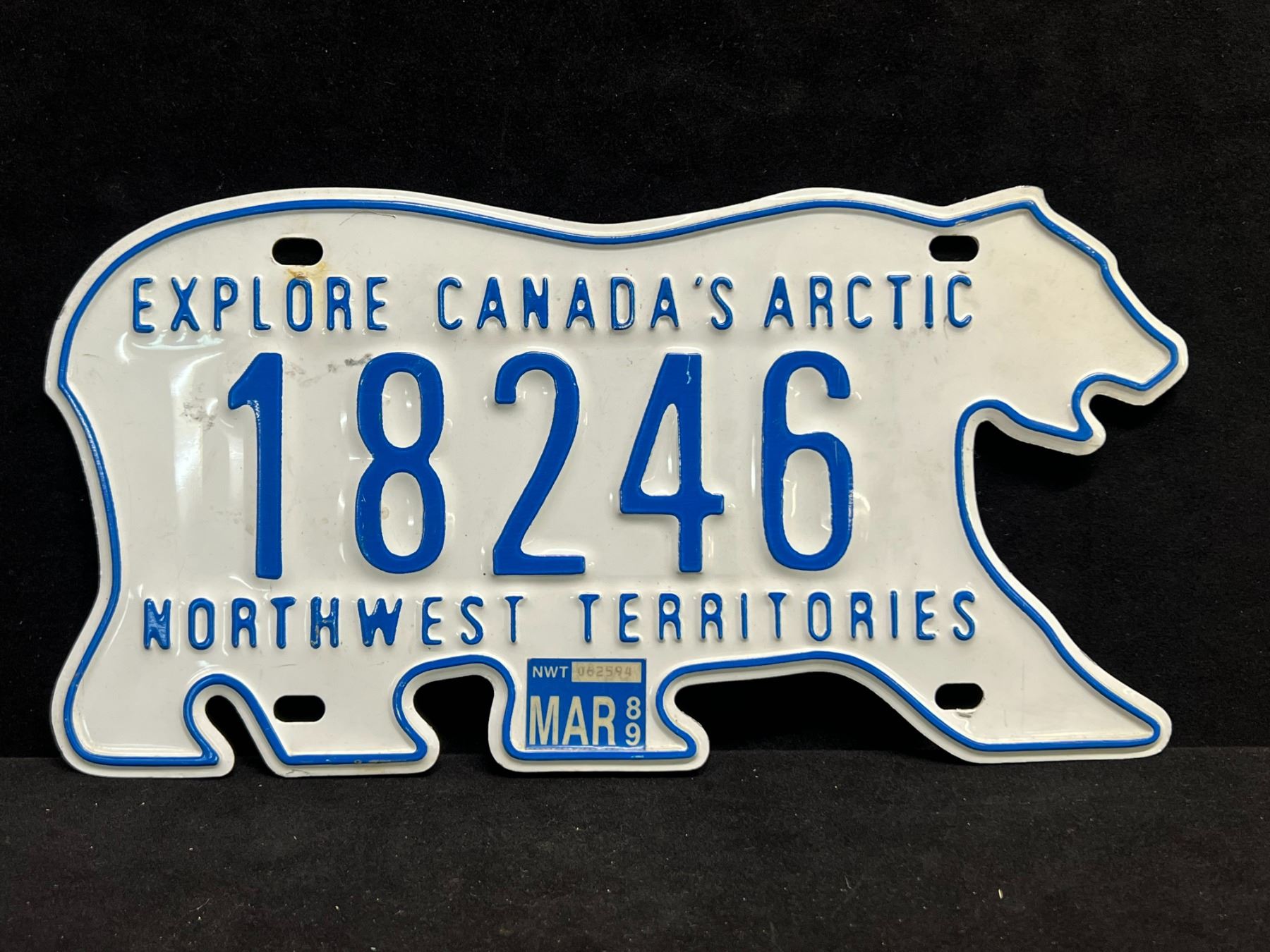 Northwest Territories Polar Bear License Plate 12x6"