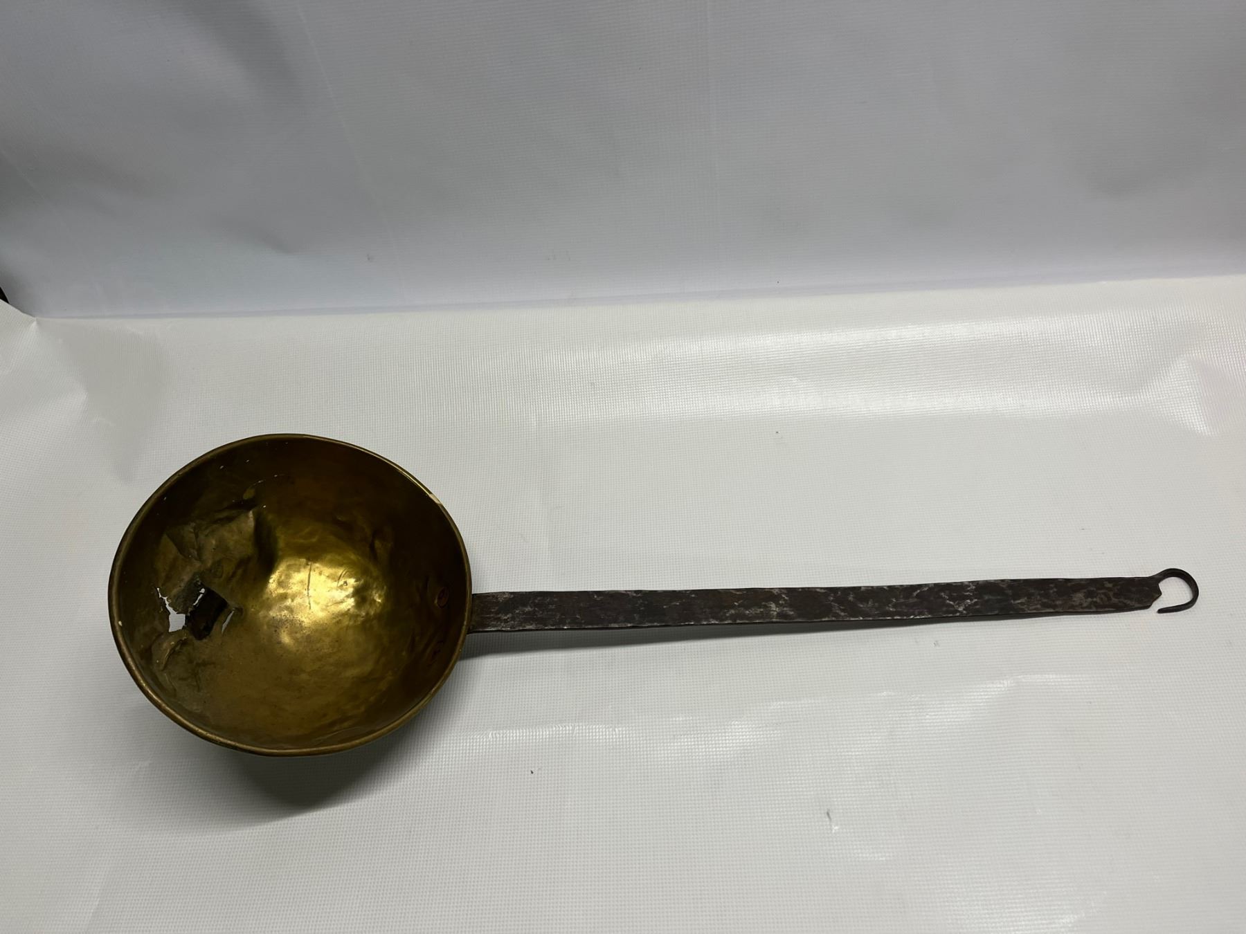Large Antique Hand Hammered Copper Ladle