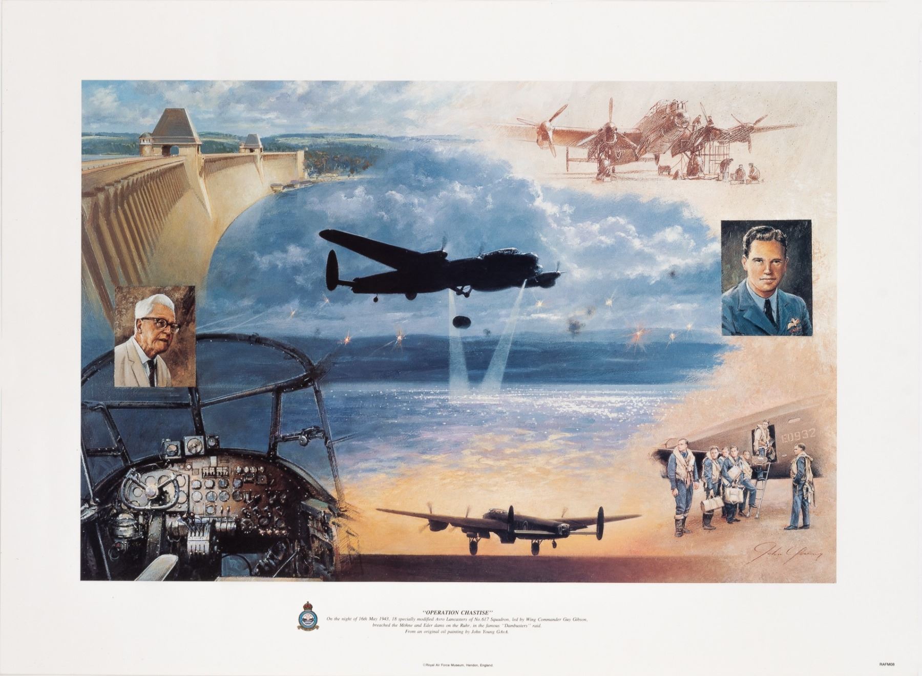 OPERATION CHASTISE DAMBUSTERS RAID PRINT