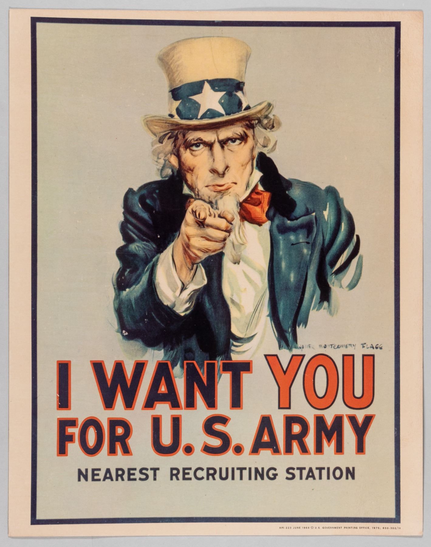 VIETNAM WAR UNCLE SAM I WANT YOU POSTER BY JAMES MONTGOMERY FLAGG