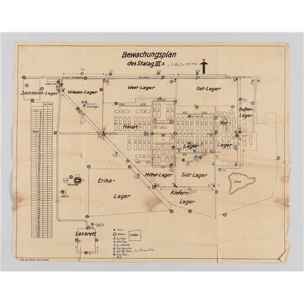 WWII STALAG III-A PRISON CAMP MAP