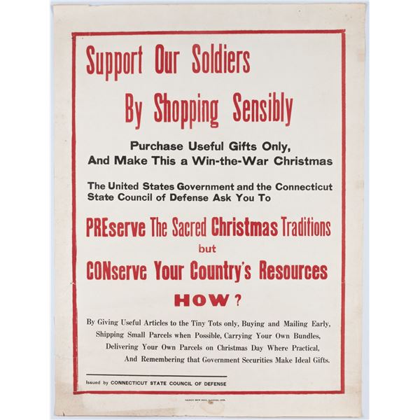 WIN-THE-WAR CHRISTMAS PROPAGANDA POSTER 1917