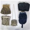 Collection of 5 antique purses