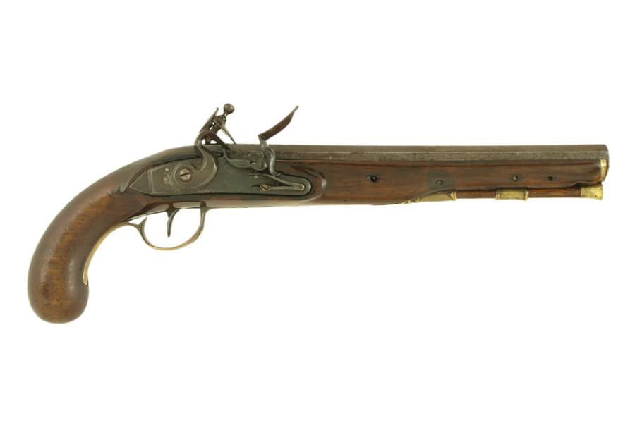Flintlock Pistol, 9 7/8" Steel Barrel