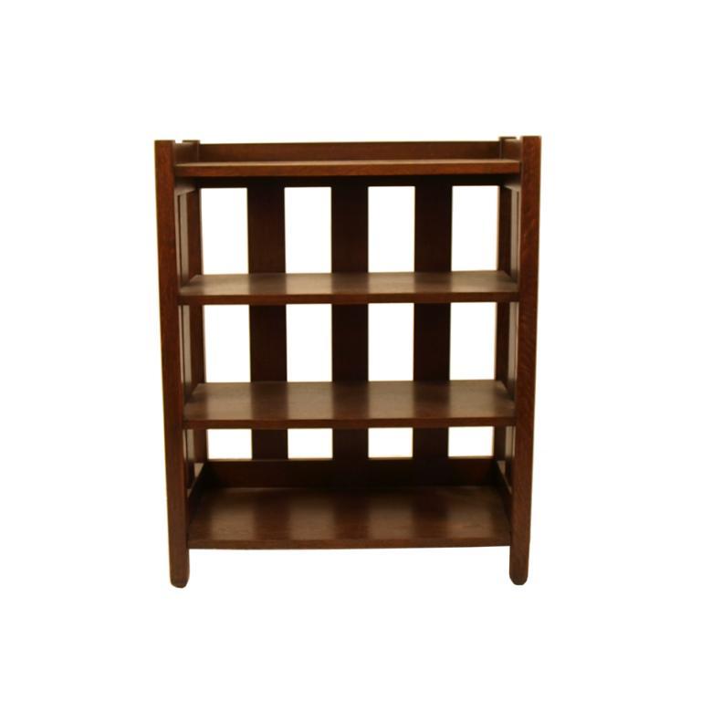 Mission style small 4 shelf bookcase