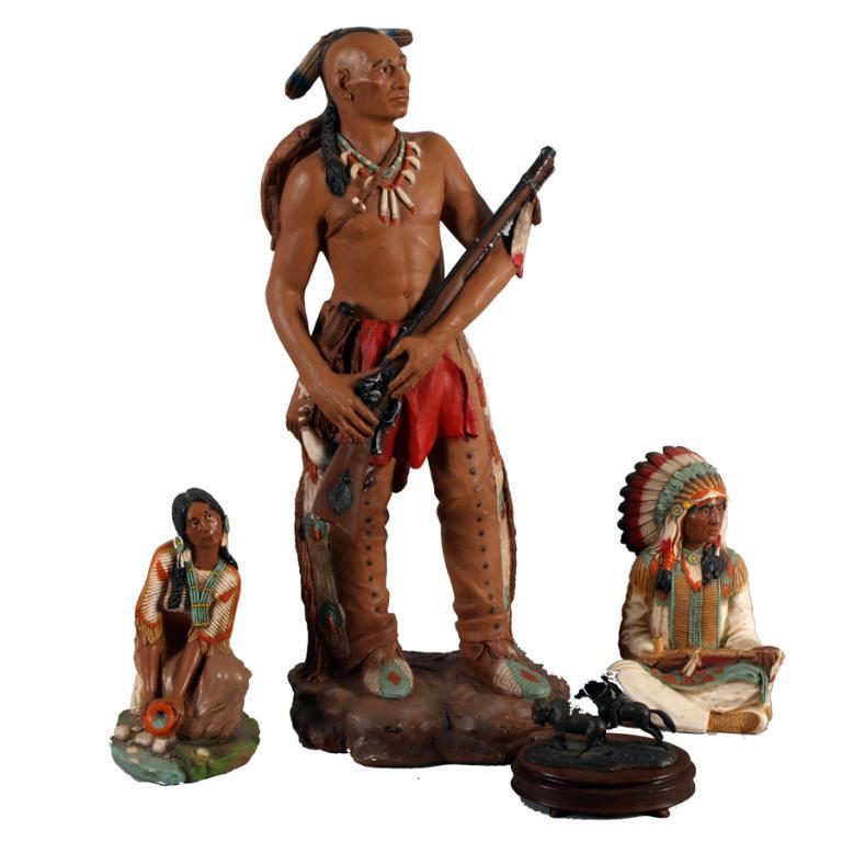 Collection of 3 composite Native American