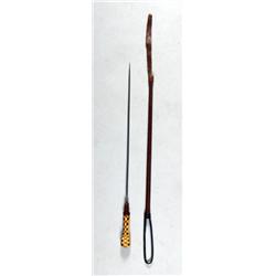Unusual Braided leather riding crop