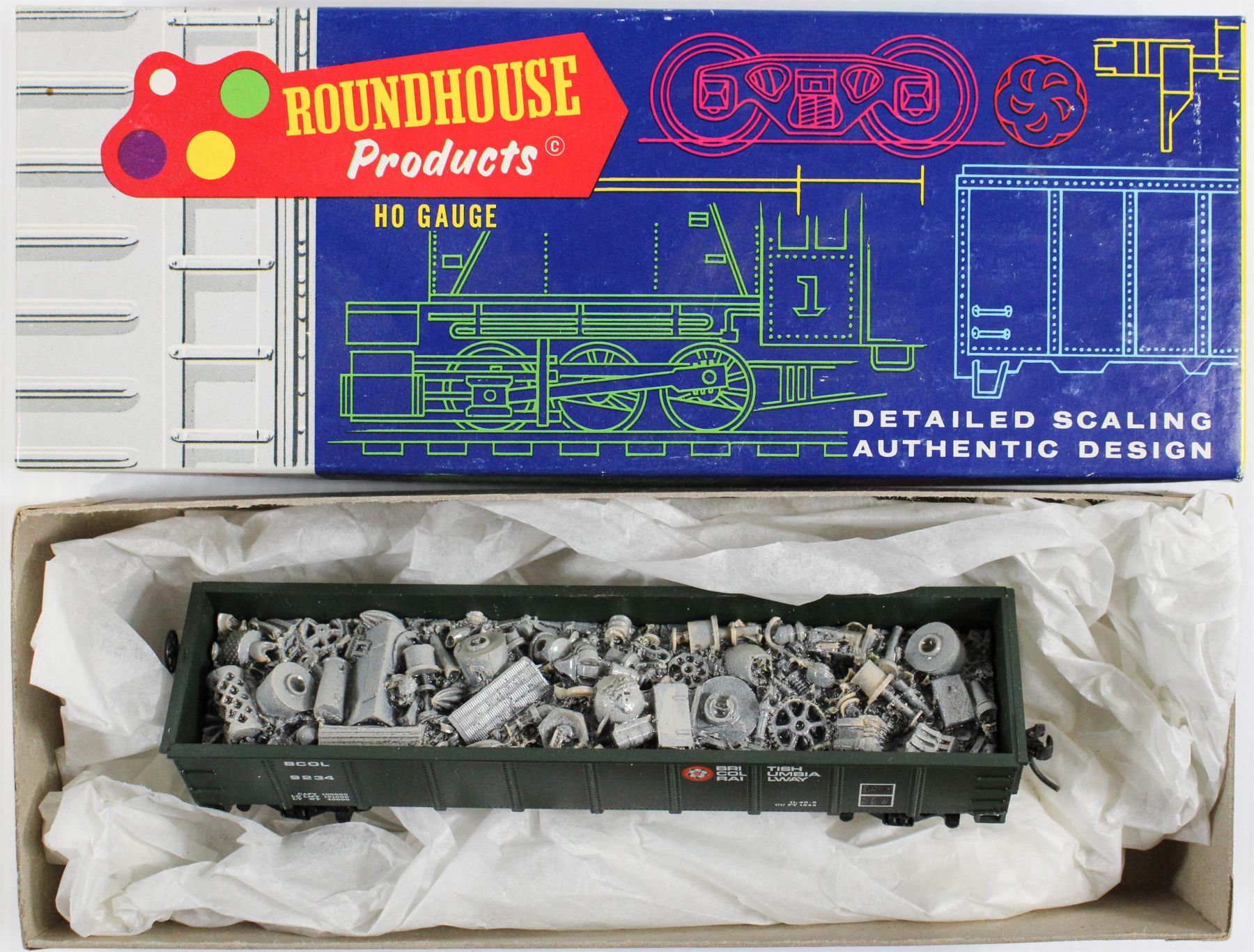 ROUNDHOUSE 40' GONDOLA TRAIN KIT - BCOL 9234