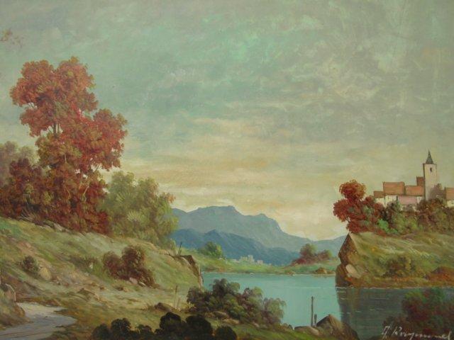 Oil painting signed A. Raymond