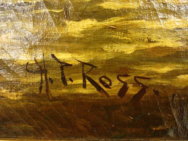 Oil painting signed H.P. Ross