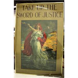 Antique poster "Sword of Justice"