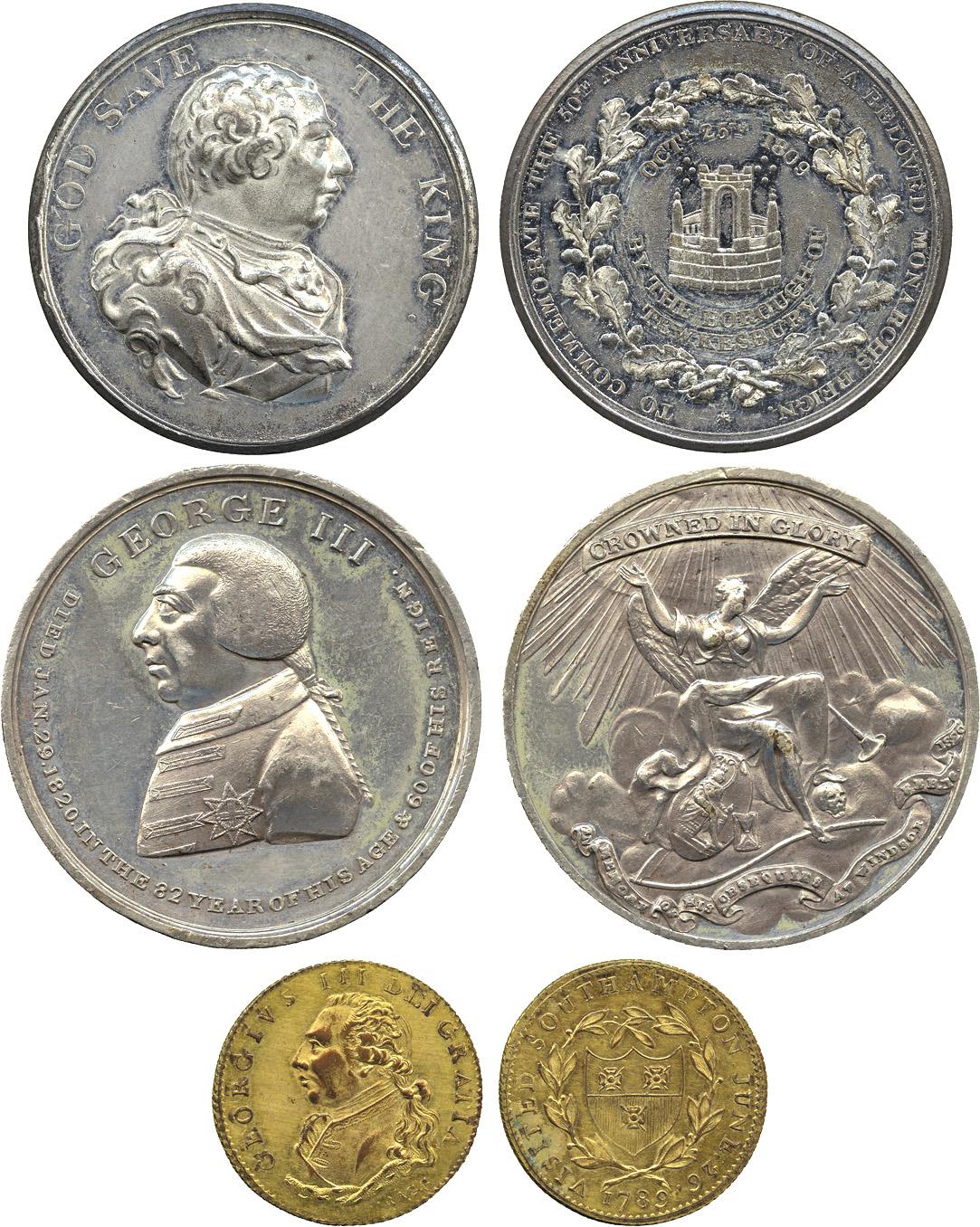 COMMEMORATIVE MEDALS. BRITISH HISTORICAL MEDALS. George III, White ...