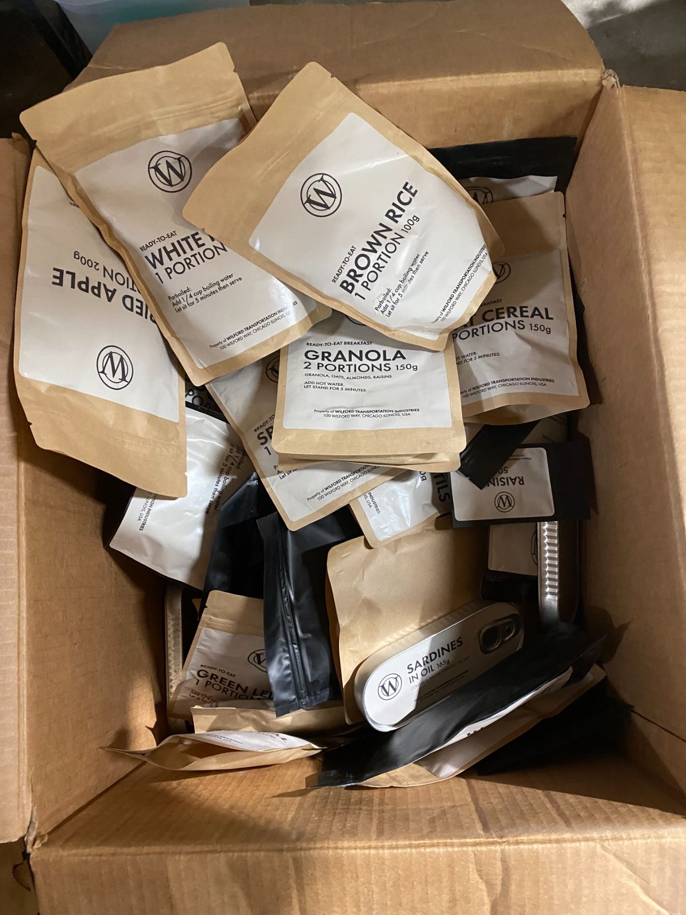 Sealed movie prop food