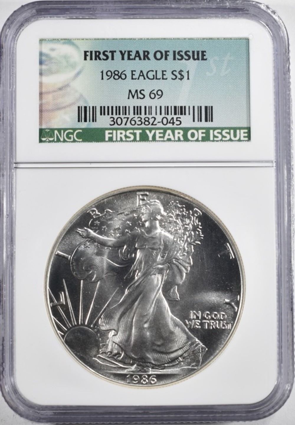 1986 ASE FIRST YEAR OF ISSUE NGC MS 69