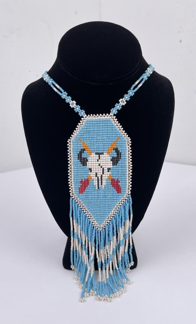 Montana Native American Indian Beaded Necklace