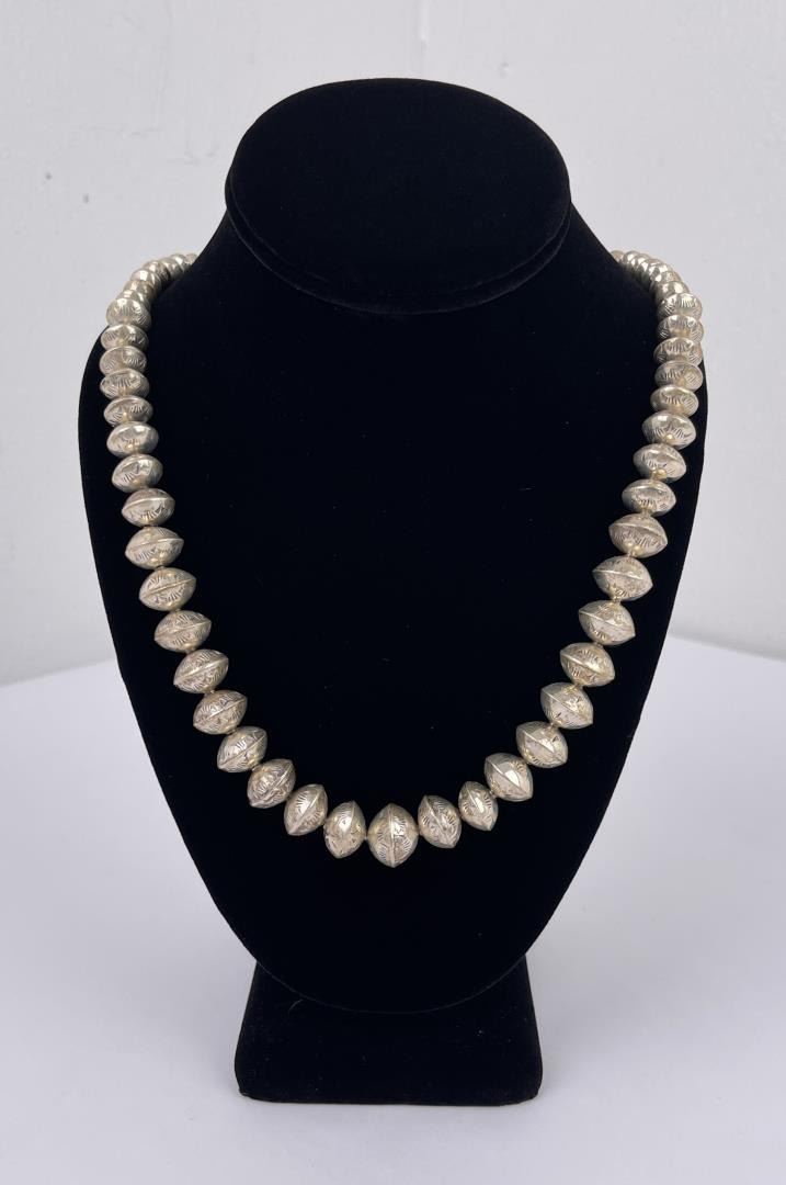 Navajo Sterling Silver Pearls Bench Beads