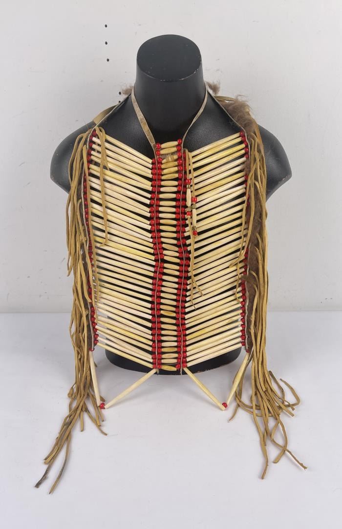 Plains Indian Bone Hair Pipe Breastplate