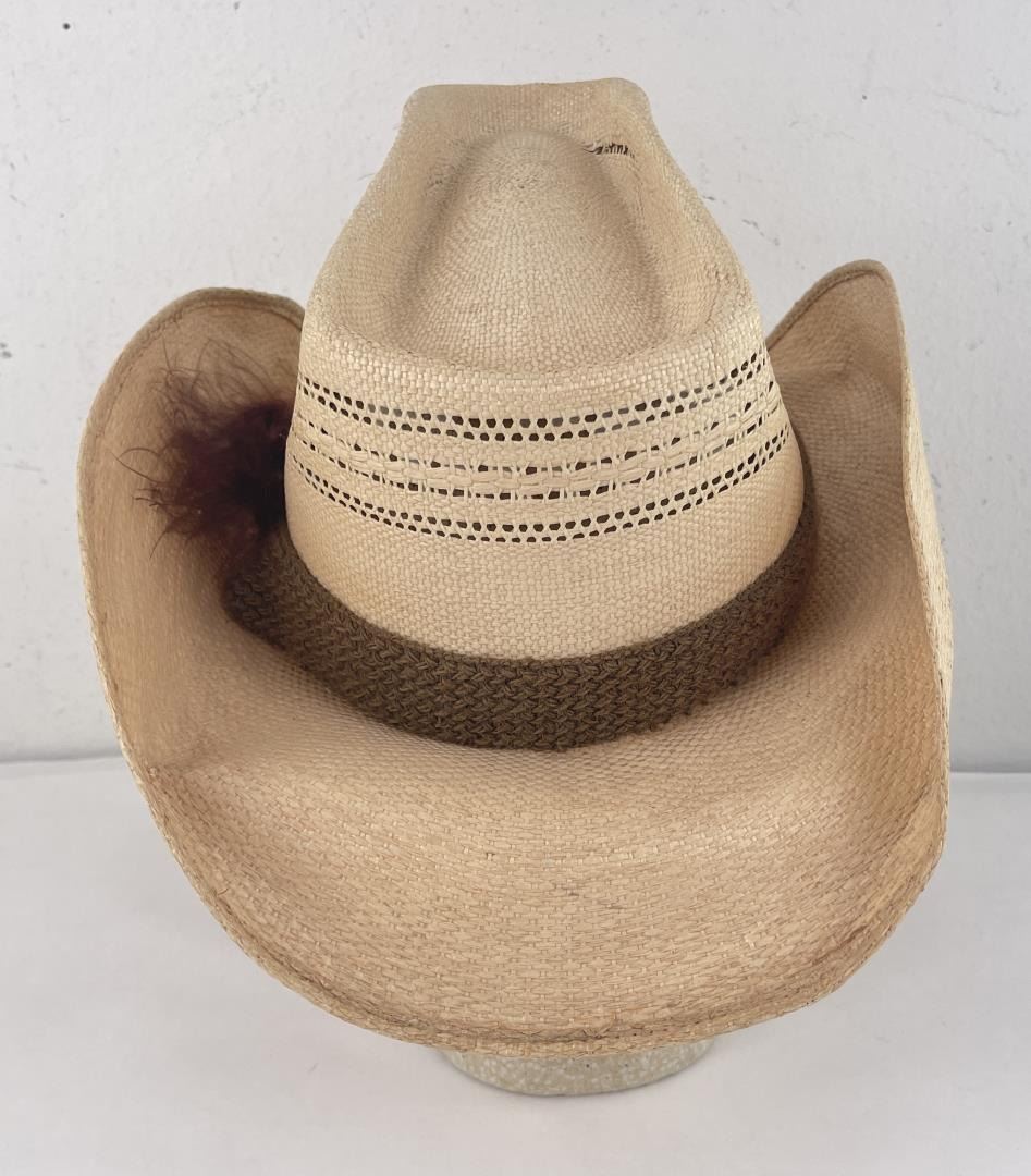 Vintage John B Stetson Straw Cowboy Hat