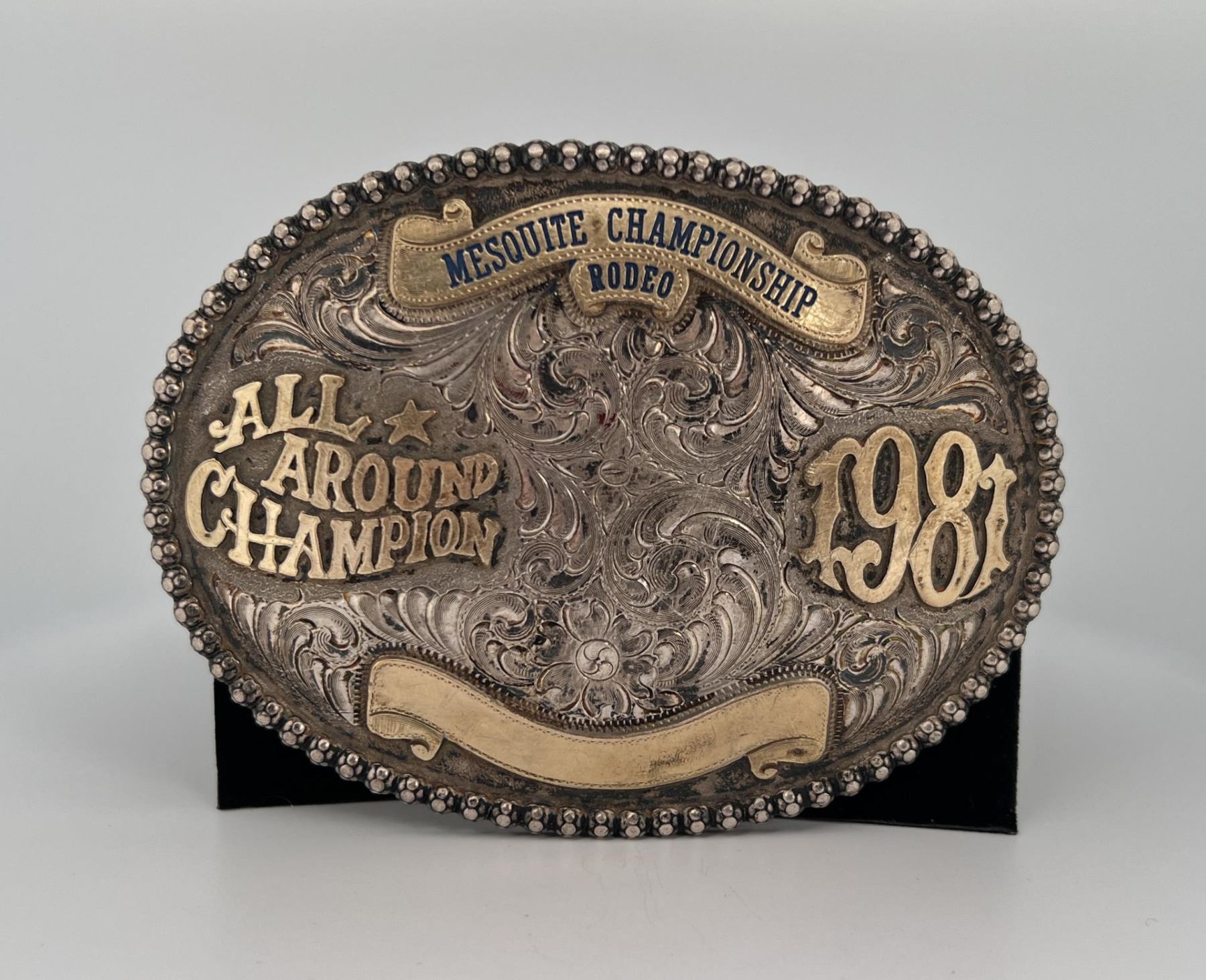 Mesquite Championship Rodeo Trophy Belt Buckle
