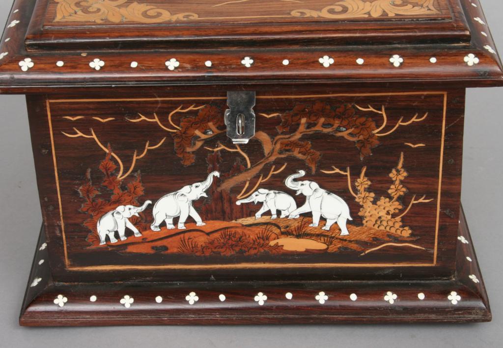 Ivory Inlaid Elephant Box