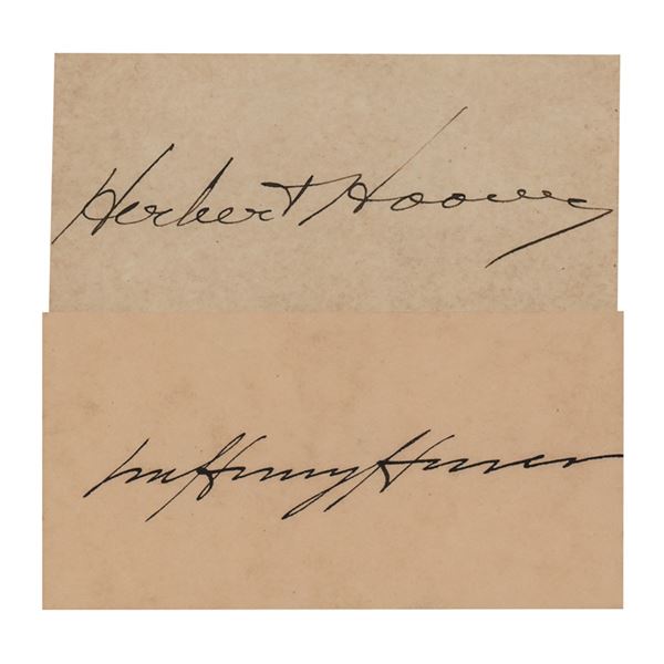 Herbert and Lou Henry Hoover Signatures