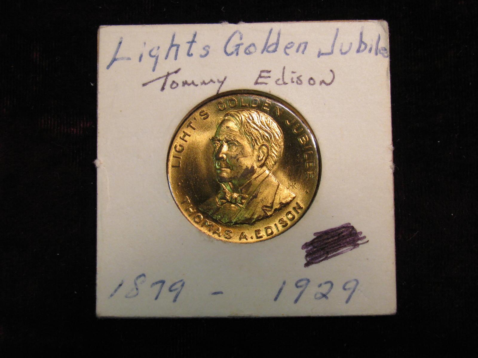 3091. 1879-1929 Edison Golden Jubilee Medal.