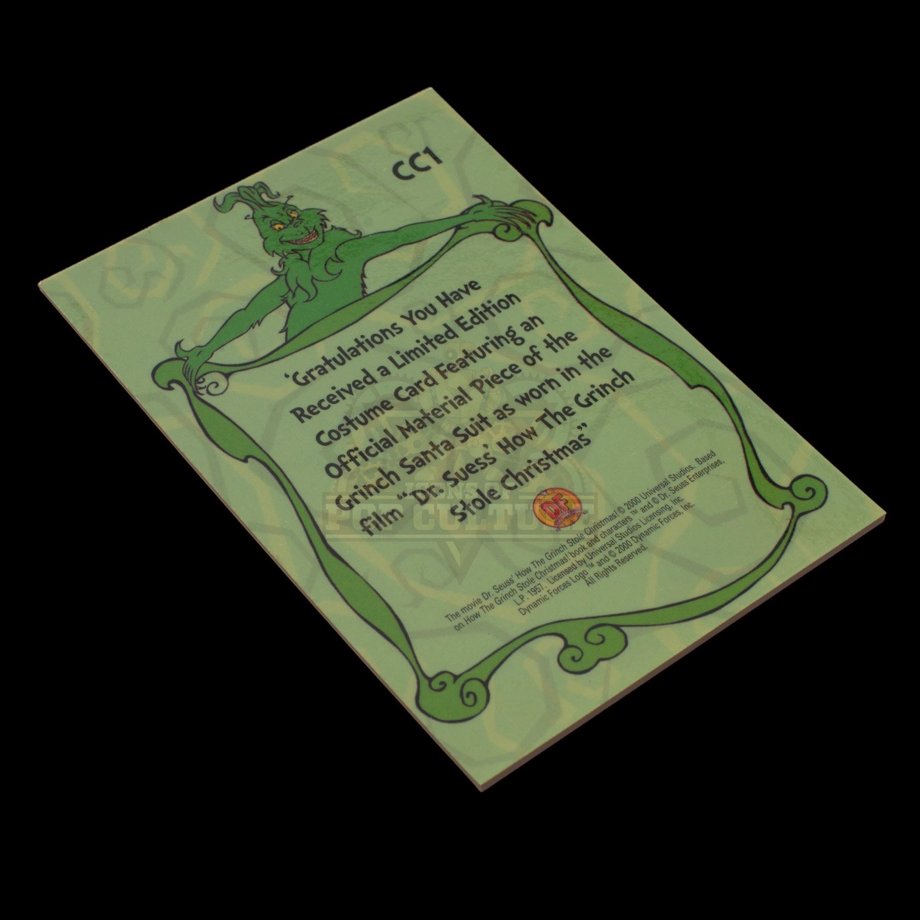 How the Grinch Stole Christmas – Grinch Key Costume Card – H194