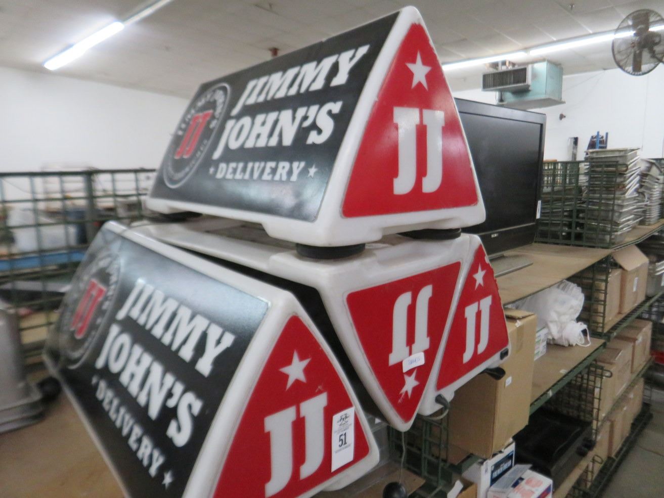 4-Jimmy Johns Delivery Car Top Magnet - 4 X