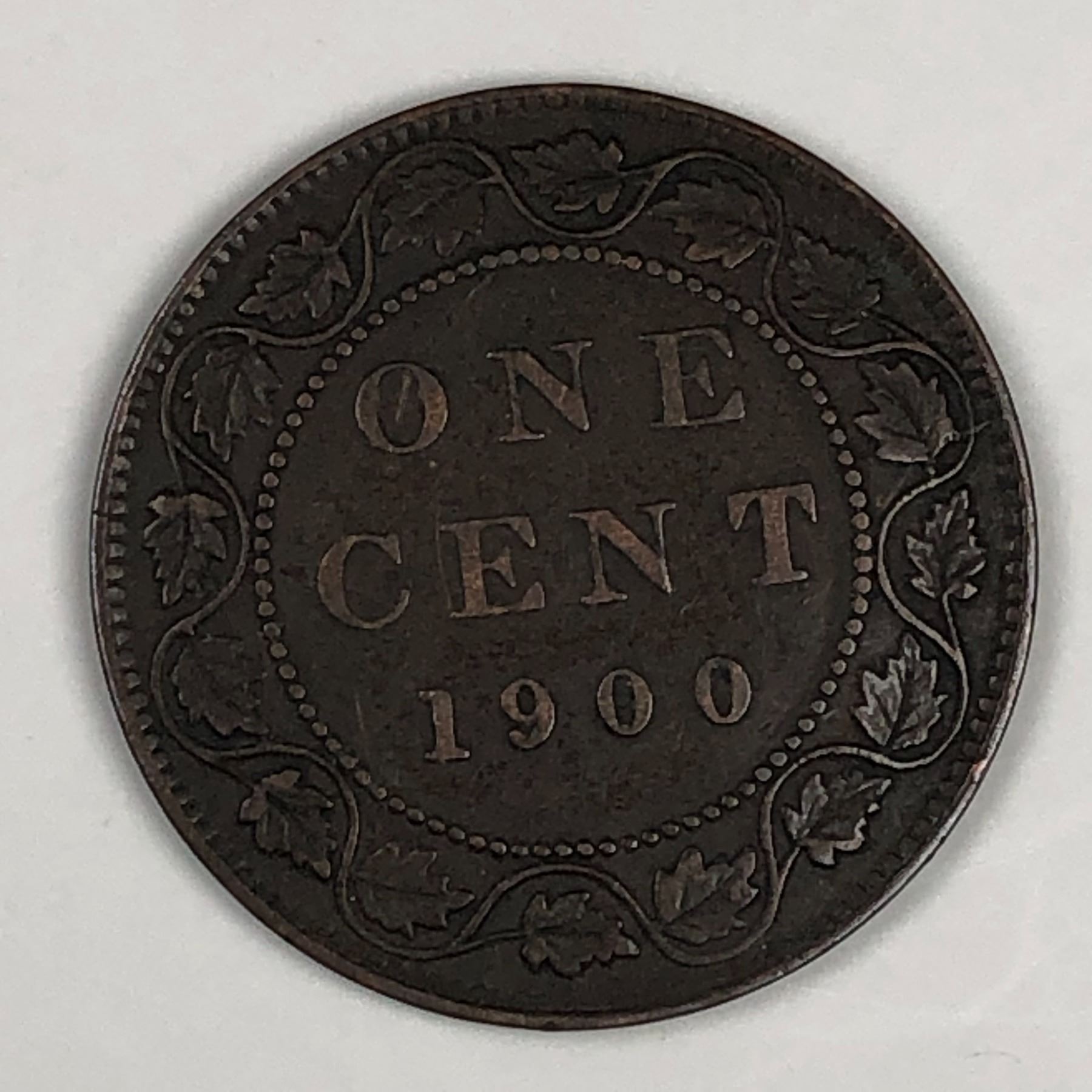 Canadian Large Cent 1900 No H EF