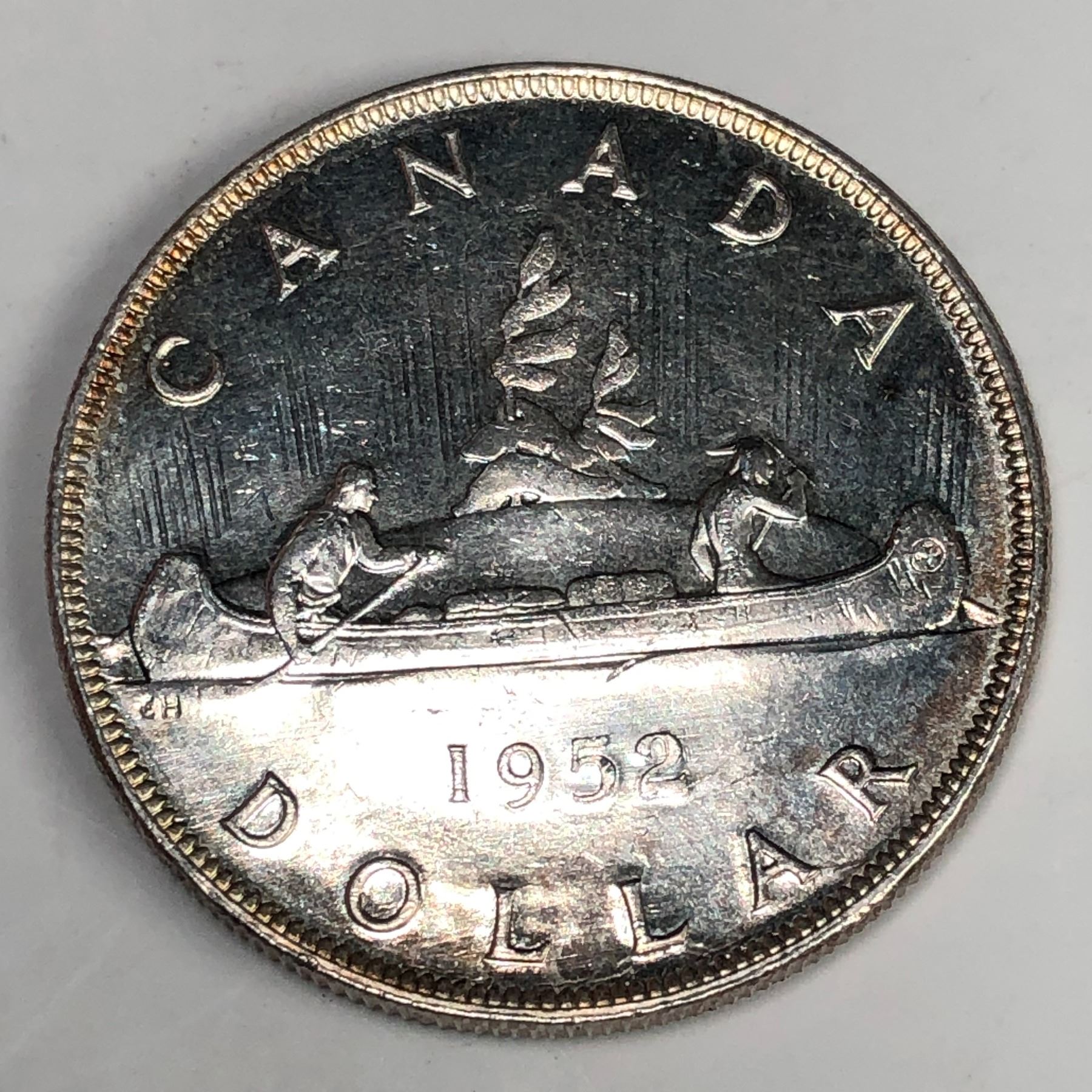 1952 King George VI Canadian Silver Dollar NWL