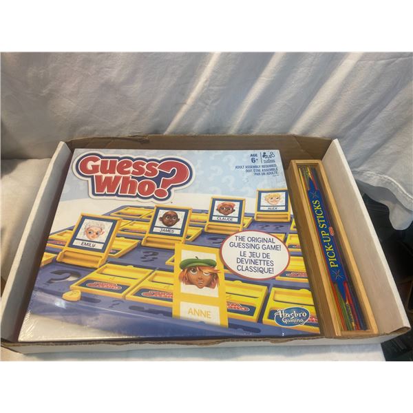 New sealed guess who game and pick up sticks