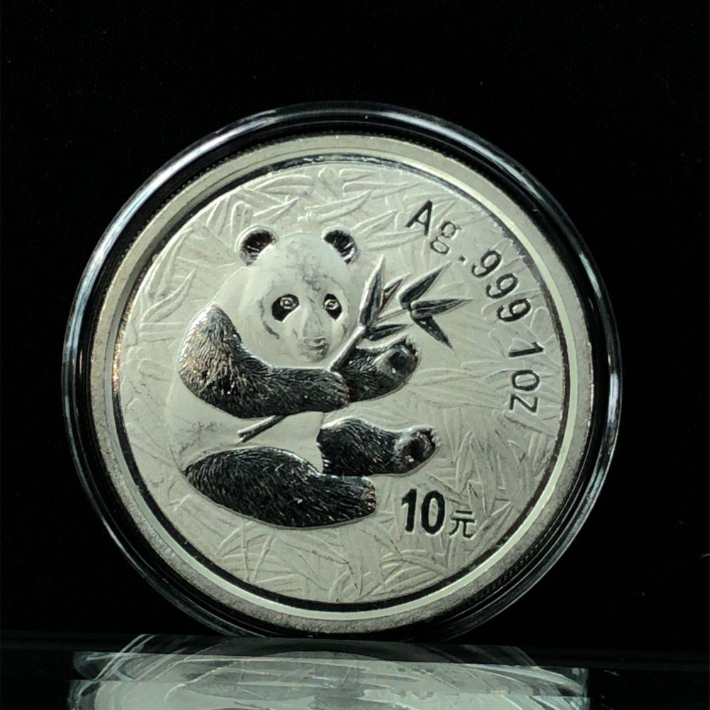 China 2000 Frosted Panda Silver Coin 1oz 10 Yuan