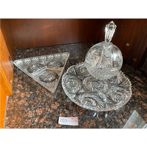 Pinwheel Crystal Set Beck Auctions Inc
