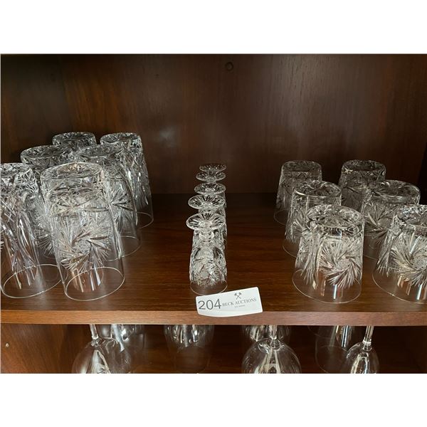 Crystal Pinwheel Glass Collection Beck Auctions Inc