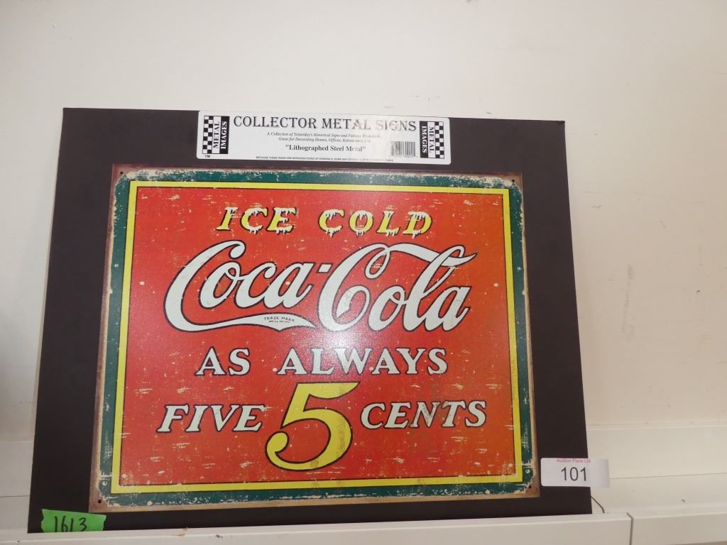 Coca Cola collector metal sign