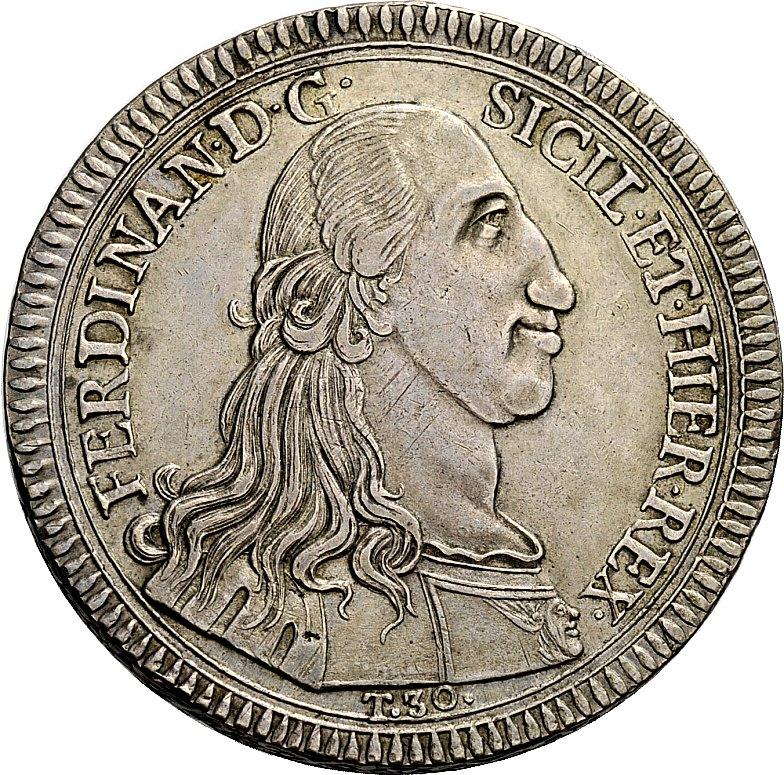 Palermo. Ferdinando III. Da 30 tarì 1793