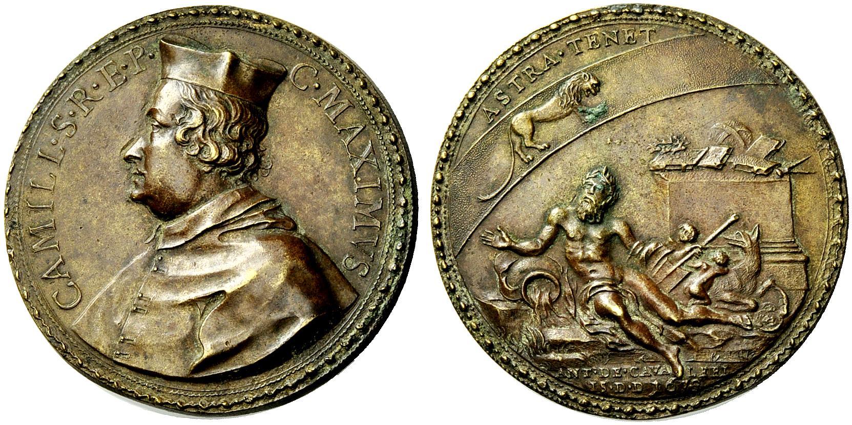 Camillo Massimo cardinale, 1620-1677. Medaglia 1678