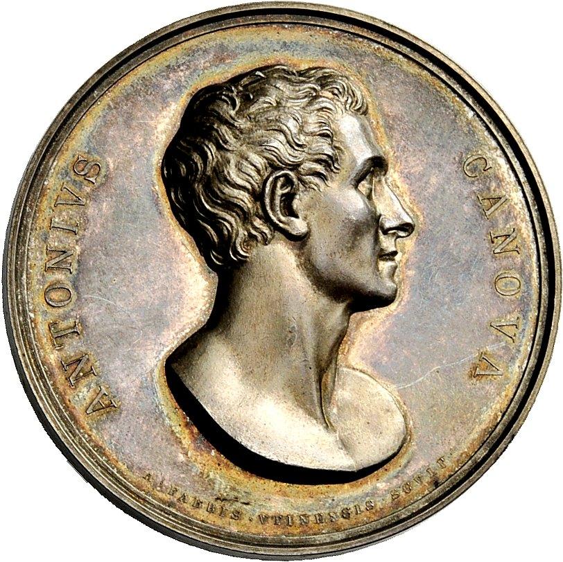 Antonio Canova scultore, 1757-1822. Medaglia 1827