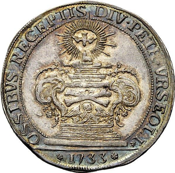 Oselle di Venezia. Carlo Ruzzini. Osella anno II-1733