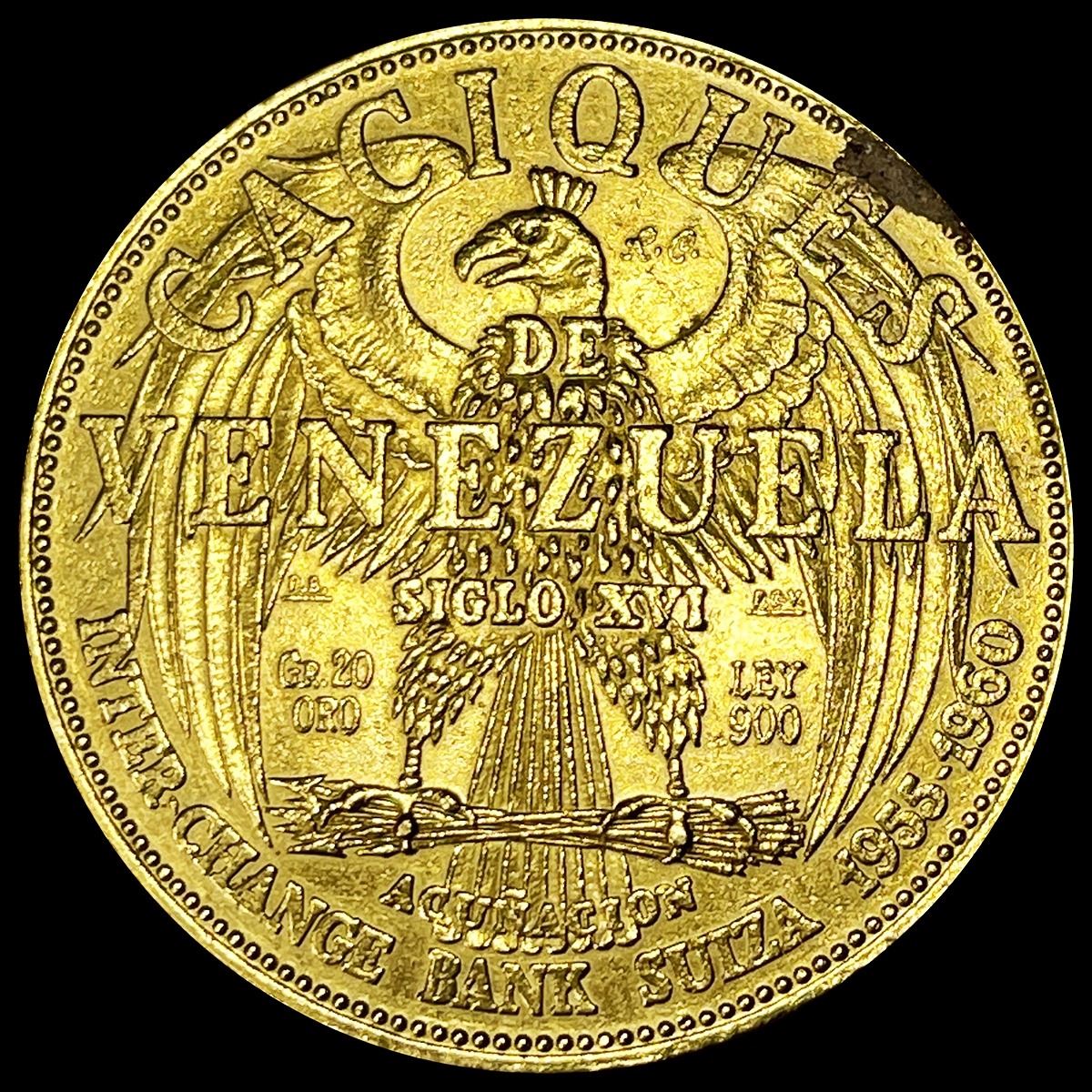 1957 Venezuela Gold 20g 20 bolivares UNCIRCULATED
