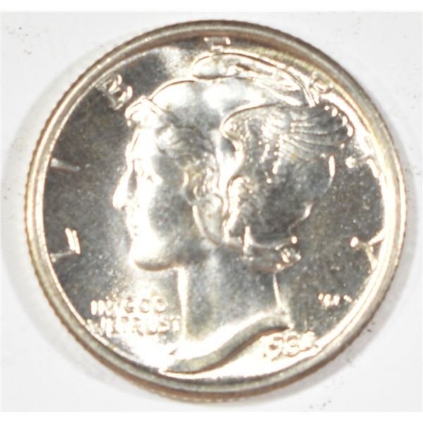 1934 MERCURY DIME FULL BANDS GEM BU
