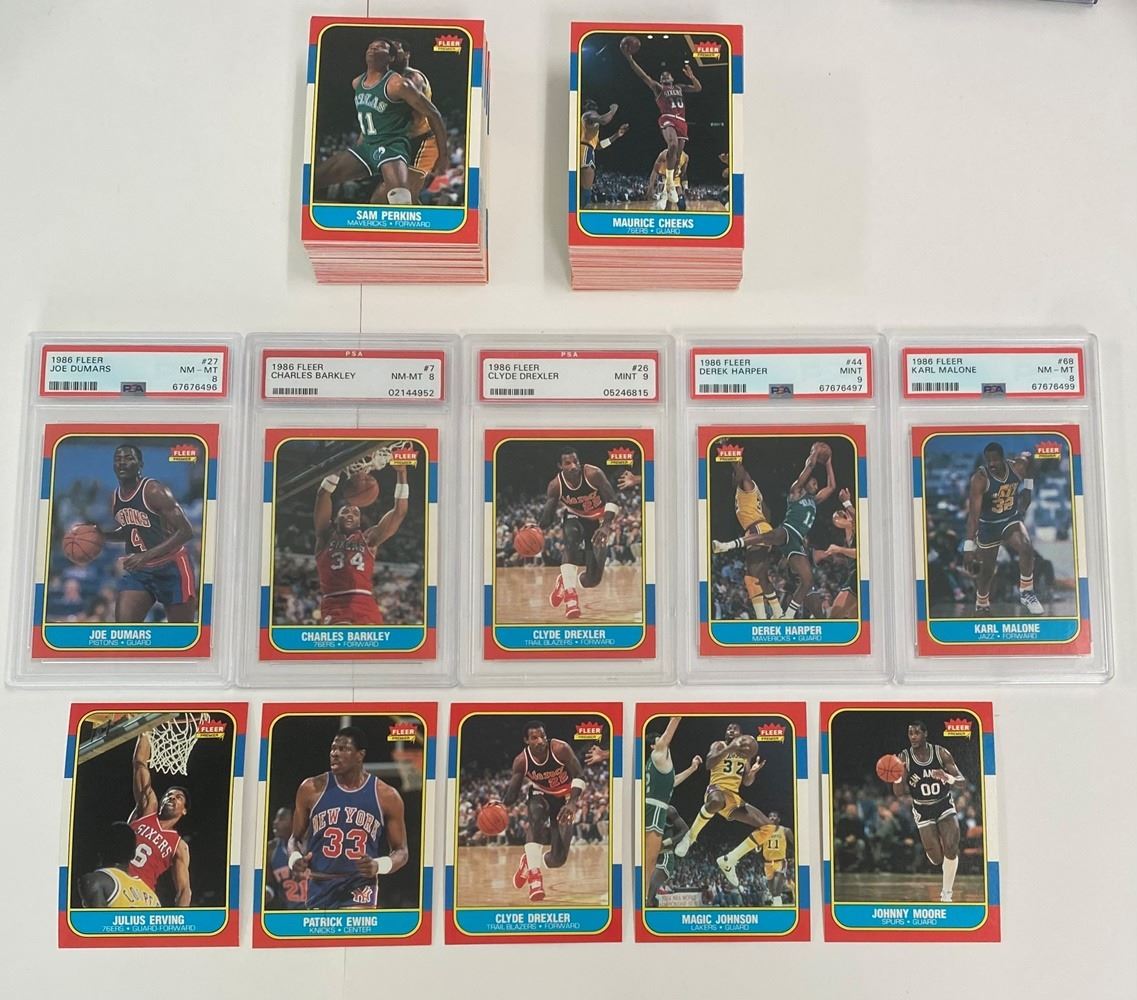 1986 Fleer Basketball High Grade Near Complete Set