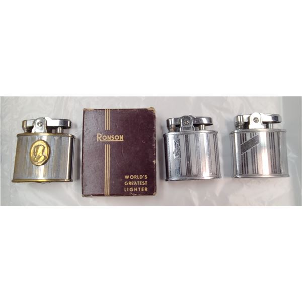 Ronson Standard - 3 Lighters - One Boxed